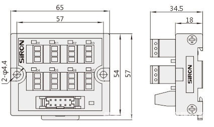 SIRON胜蓝高效省配线可对应FP0系列PLC 8位输入端子台T081/T081-P-阿里巴巴