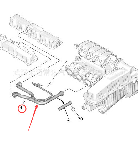 曲轴通风管1192W0适用雪铁龙C2C3C4BERLIN标致301307308408-阿里巴巴