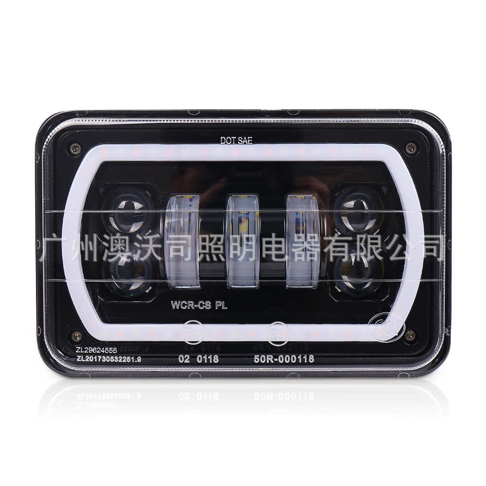 4X6适用于肯沃斯彼得比尔特雪佛兰福特汽车改装5寸LED头灯前大灯-阿里巴巴