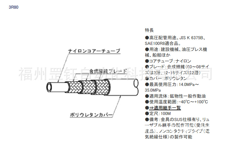日本NITTA MOORE高压橡胶管3R80-06-阿里巴巴