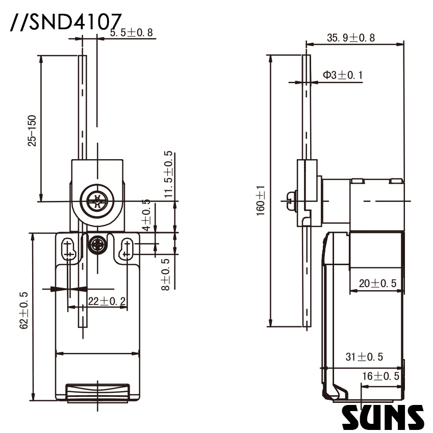 供应塑料壳体 安全限位开关SND4107系列-阿里巴巴