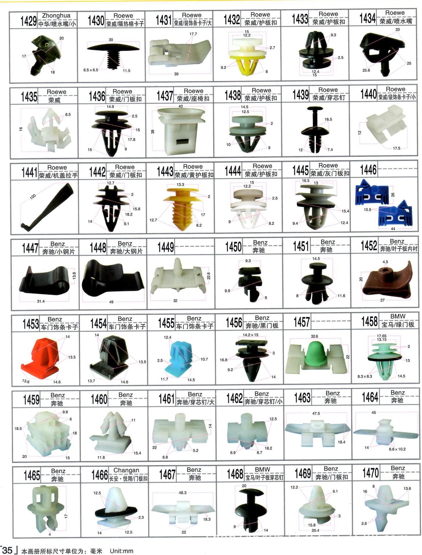 适用福特丰田本田宝马奥迪大众挡泥板扣塑料装饰固定膨胀螺丝卡扣-阿里巴巴