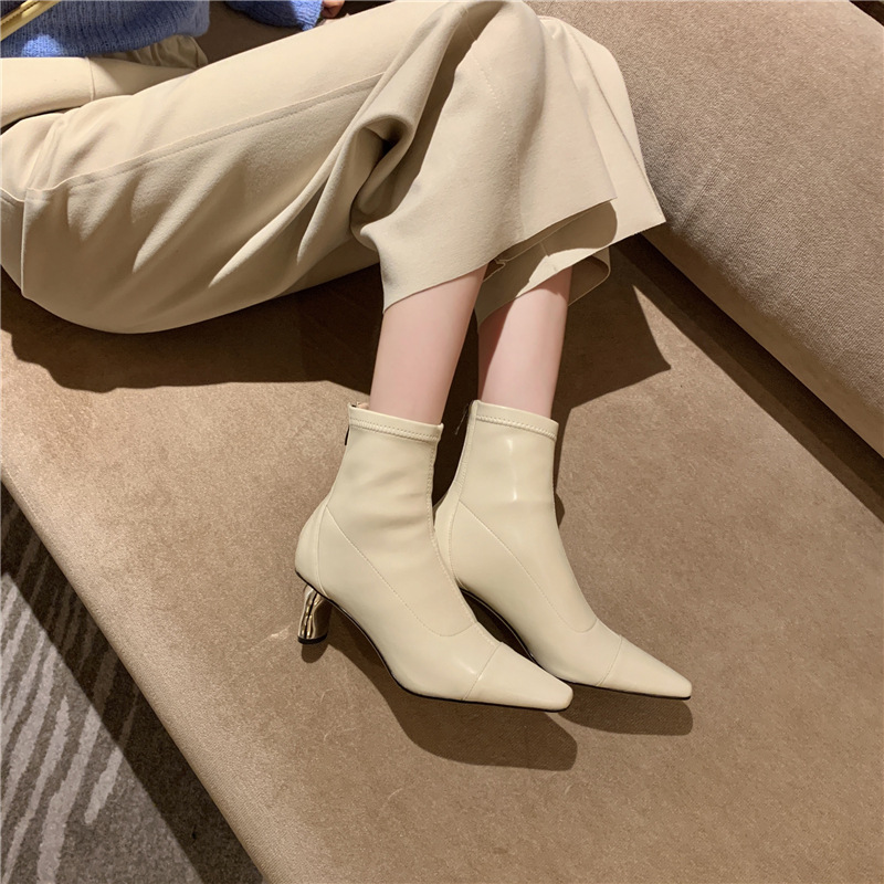Chiko Janaya Square Toe Curved Heels Boots