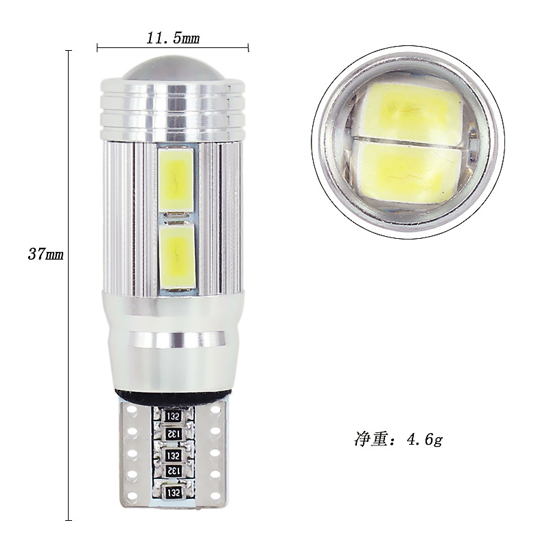 汽车LED车灯 T10 5630 10SMD解码led小灯 W5W牌照灯T10 led示宽灯-阿里巴巴