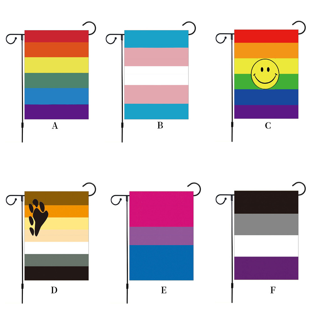 30*45cm彩虹旗花园旗 可印logo同志彩虹花园旗帜-阿里巴巴