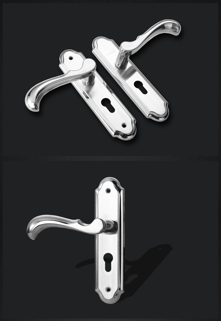 不锈钢防盗卫生间门锁静音套装门锁锁具 卧室执手锁体木门锁卧室-阿里巴巴