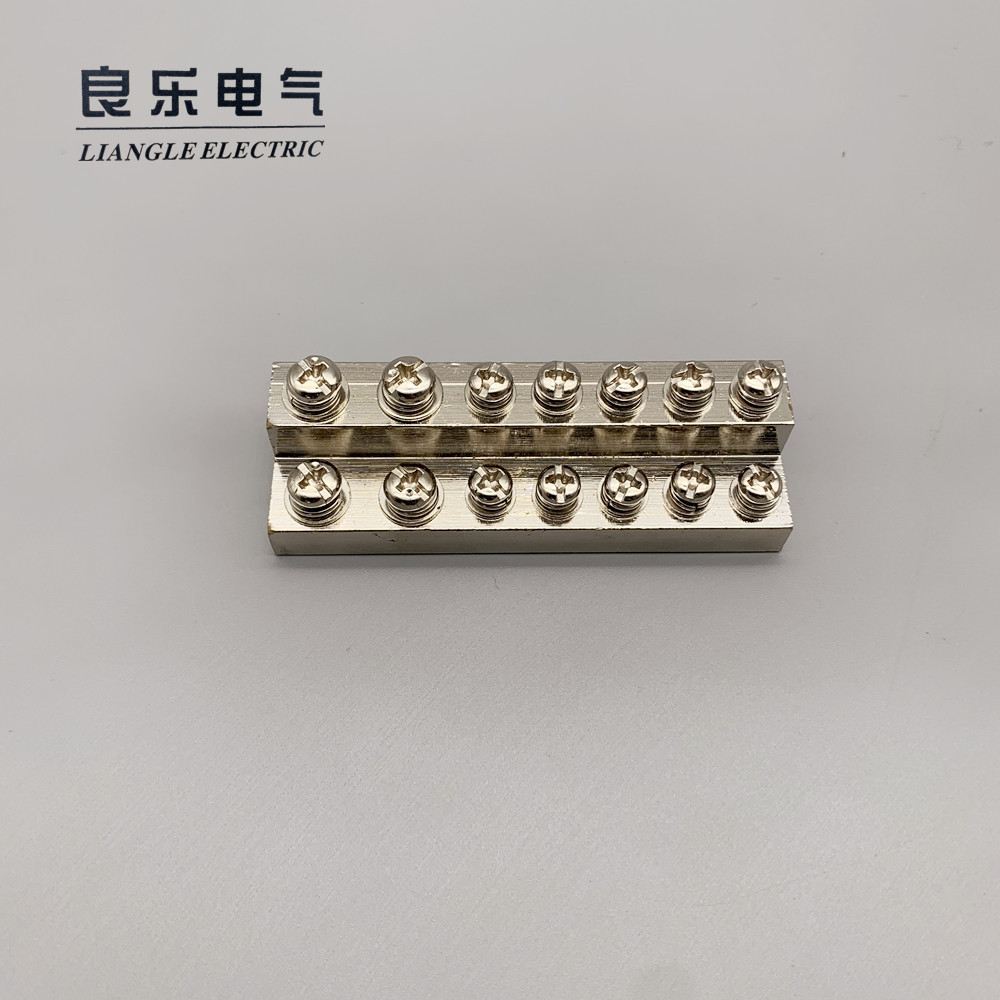 良乐电气JDG接地排B-3型双层4*M5 10*M4接地铜排 黄铜接线端子-阿里巴巴
