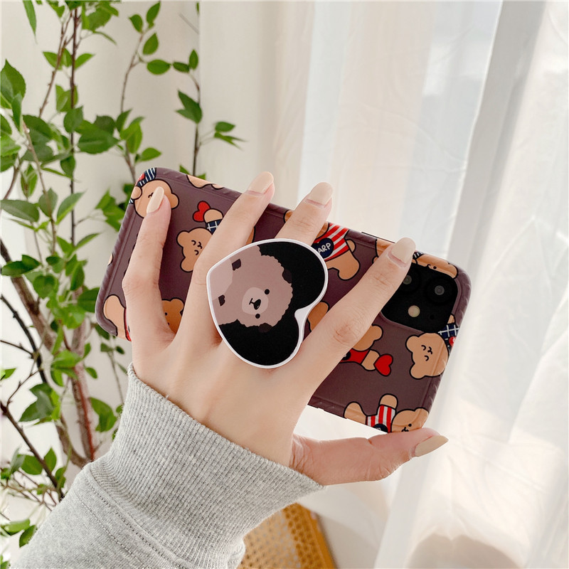 Wholesale korea cute cartoon love bracket new folding lazy ring mobile ...
