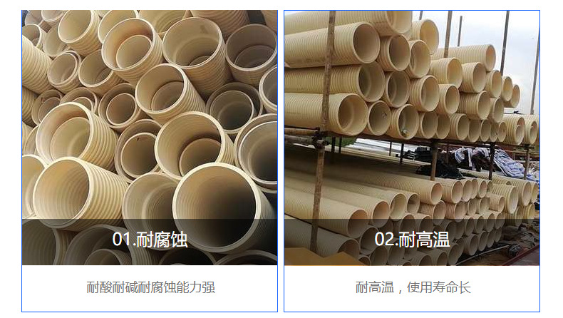 UPVC双壁波纹管 SN8 DN110 160 200 250PVC双壁波纹管-阿里巴巴