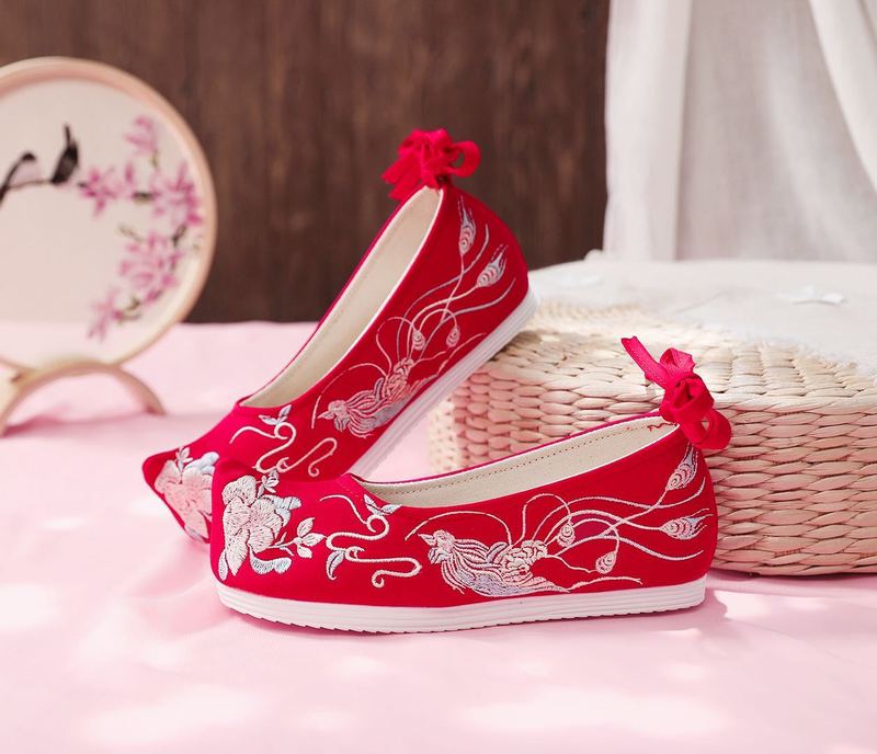 Chinese hanfu shoes for women bow shoes ancient Han Dynasty shoes ...
