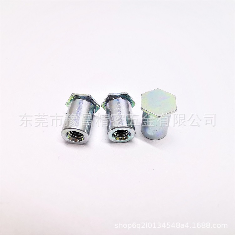 工厂直销BSO-M3系列碳钢盲孔压铆螺柱 六角头螺柱 外径4.2-阿里巴巴