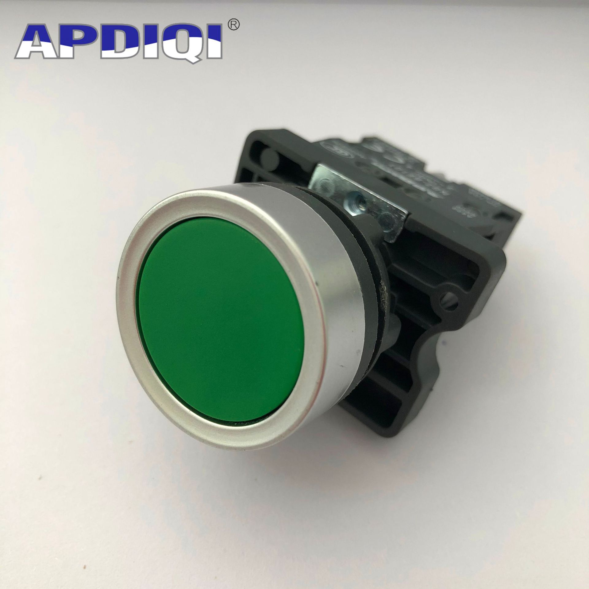 APDIQI按钮开关XA2-EA31自复圆形平头电梯启动停止自锁防水22mm-阿里巴巴