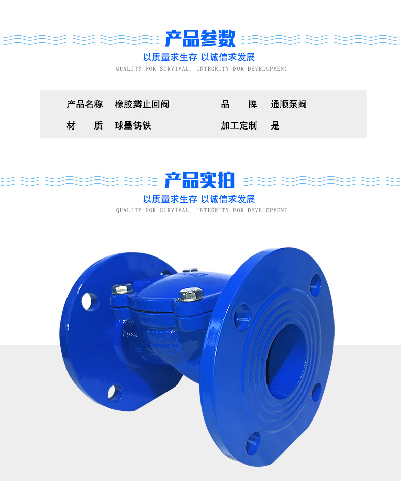 橡胶瓣止回阀_厂家 橡胶瓣止回阀 铸铁逆止阀门 hc44x法兰单向dn100 - 阿里巴巴