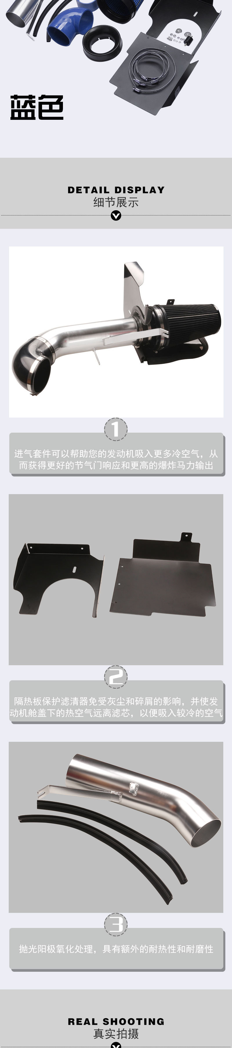 含税4inch进气系统套件适用于GMC雪佛兰99-06 V8 4.8L 5.3L 6.0L-阿里巴巴