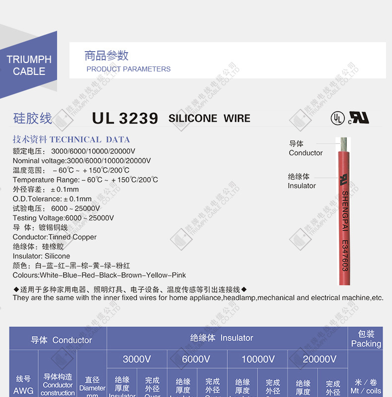 现货硅胶电子线UL3239系列耐高温200℃线材3\6\10\20KV耐高压线-阿里巴巴