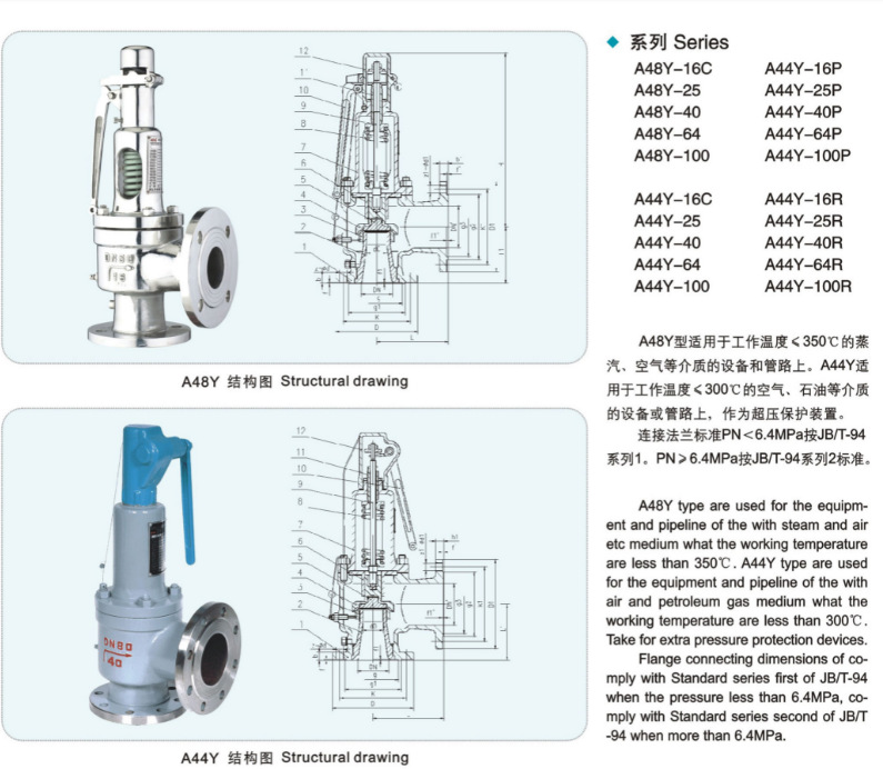 隆高阀门A48Y-16P不锈钢蒸汽安全阀弹簧全启式带扳手安全阀DN25-阿里巴巴