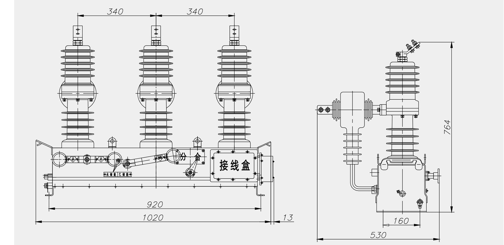 ZW32-12户外高压真空断路器ZW32-12F智能型.ZW32-12M(T) 一-阿里巴巴