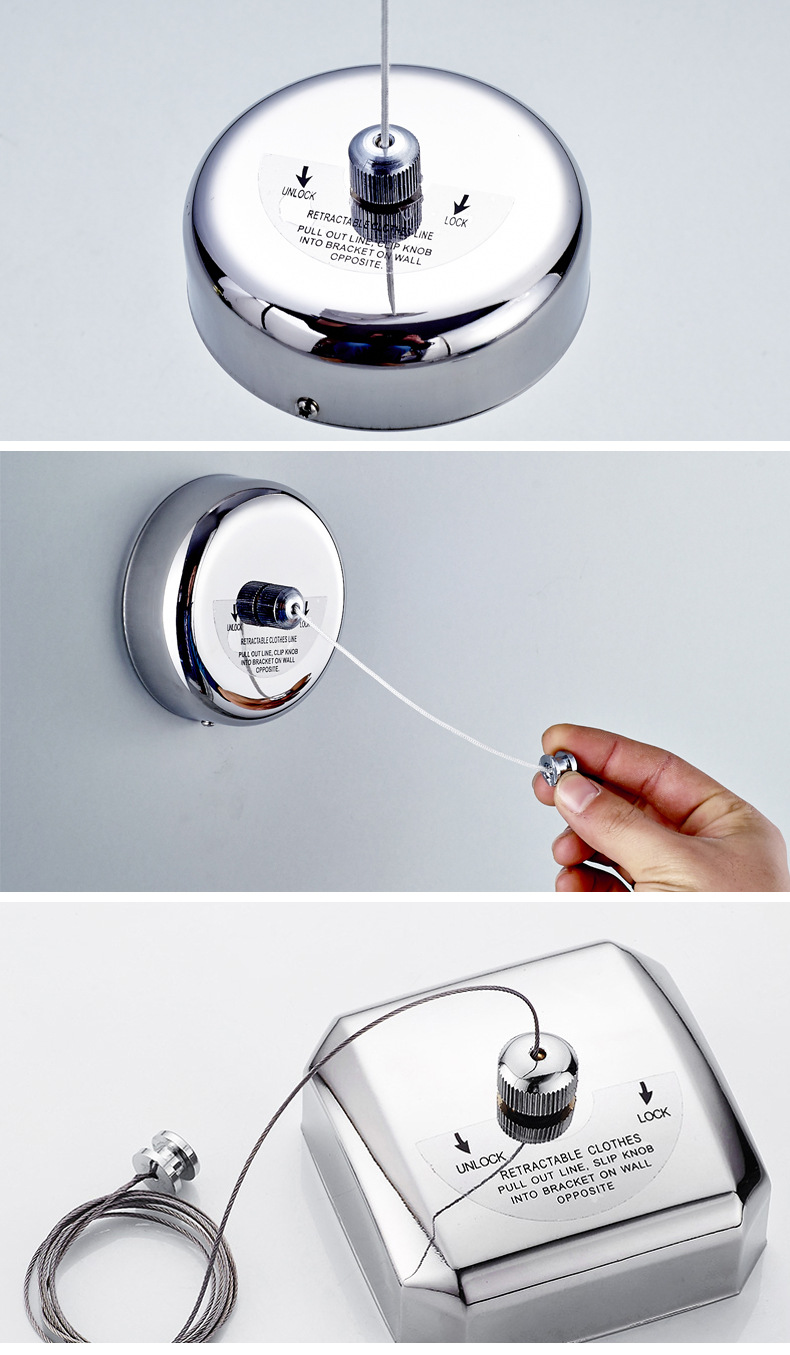 浩思不锈钢晾衣绳室内晾晒绳卫生间伸缩钢丝绳酒店宾馆隐形晾衣绳-阿里巴巴