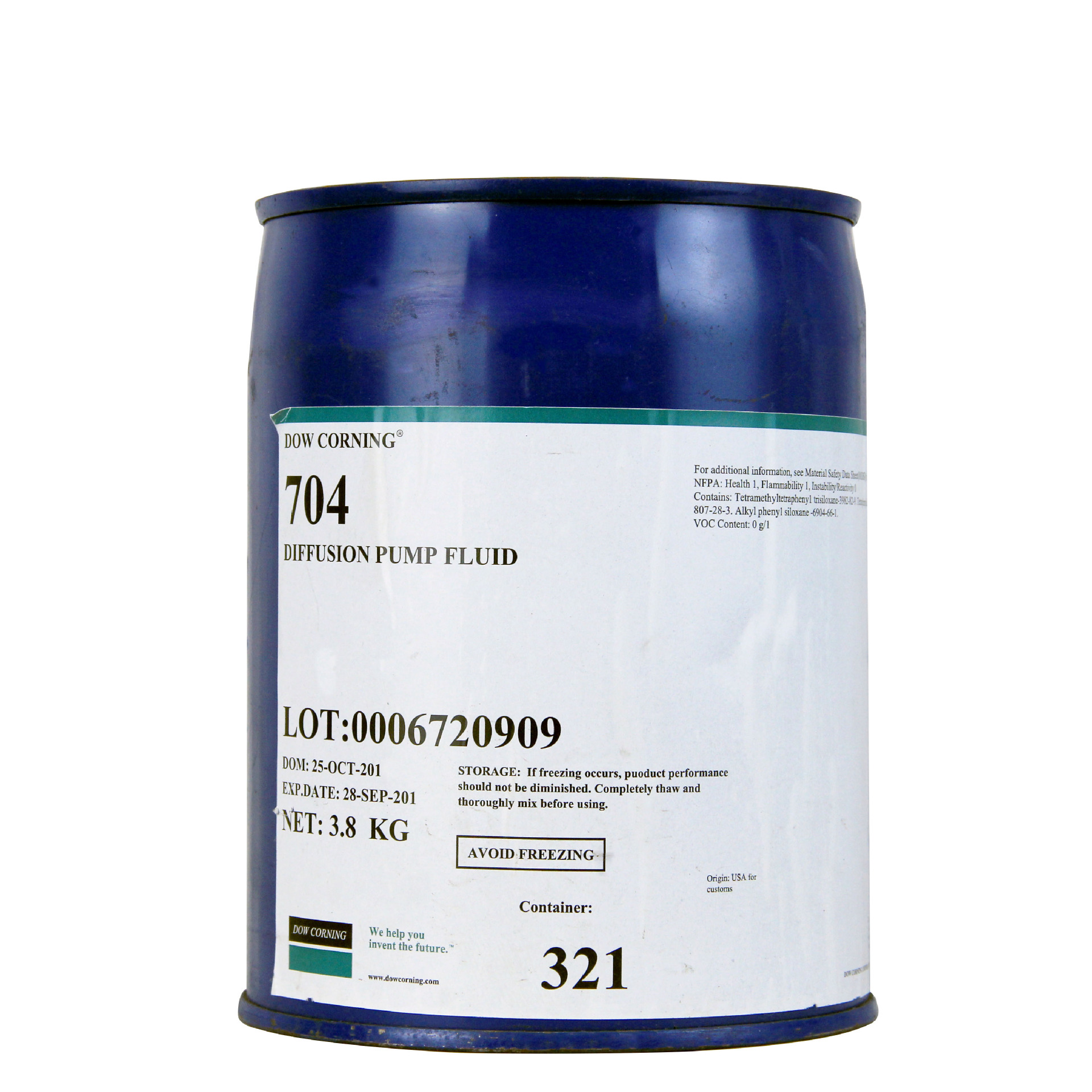 道康宁DC704扩散泵油 DOW CORNING 704高真空扩散泵油3.8kg-阿里巴巴