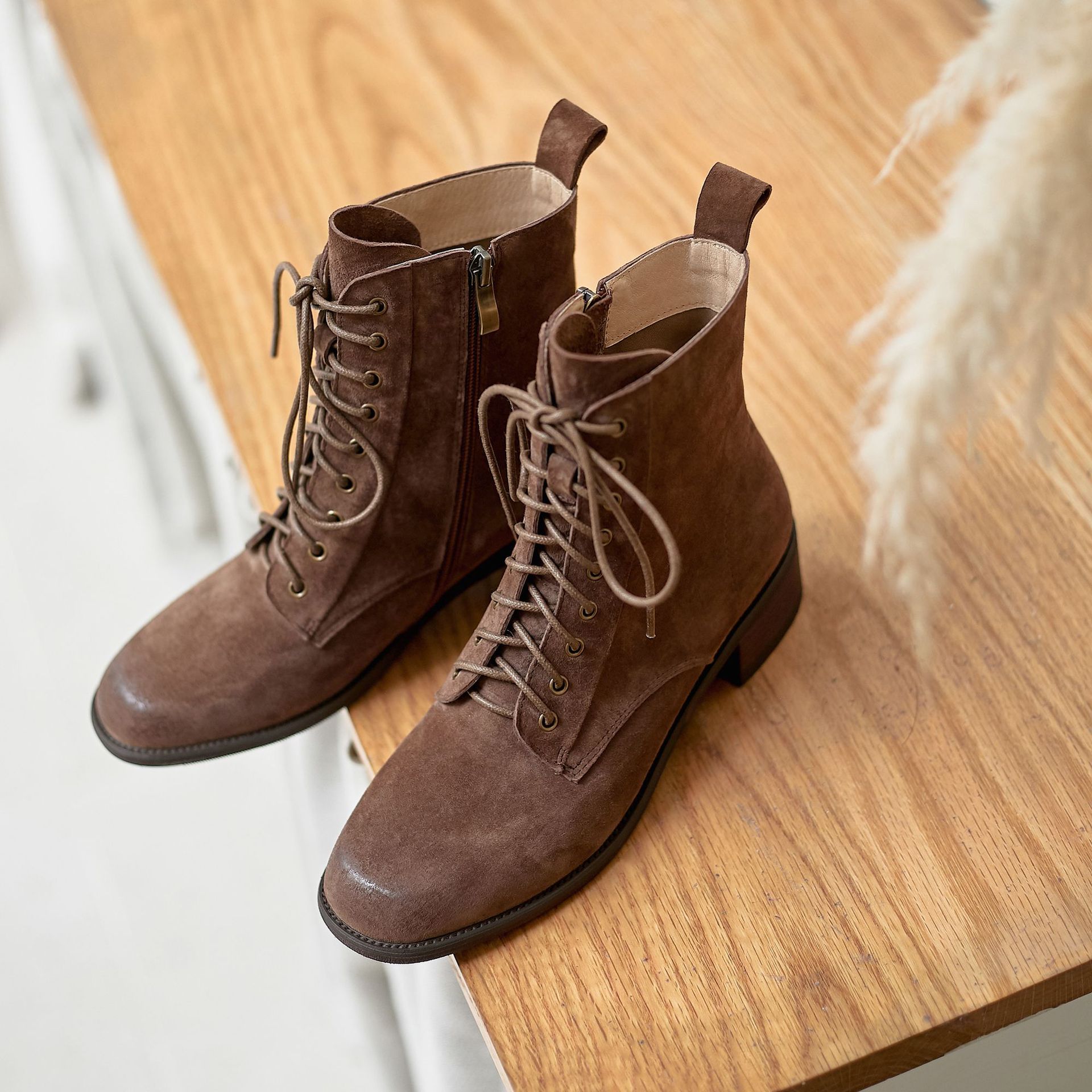 Chiko Tabetha Round Toe Block Heels Boots