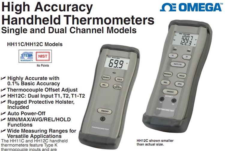 美国奥米佳HH11C,HH12C热电偶测温仪HH11C单通道和HH12C双通道-阿里巴巴