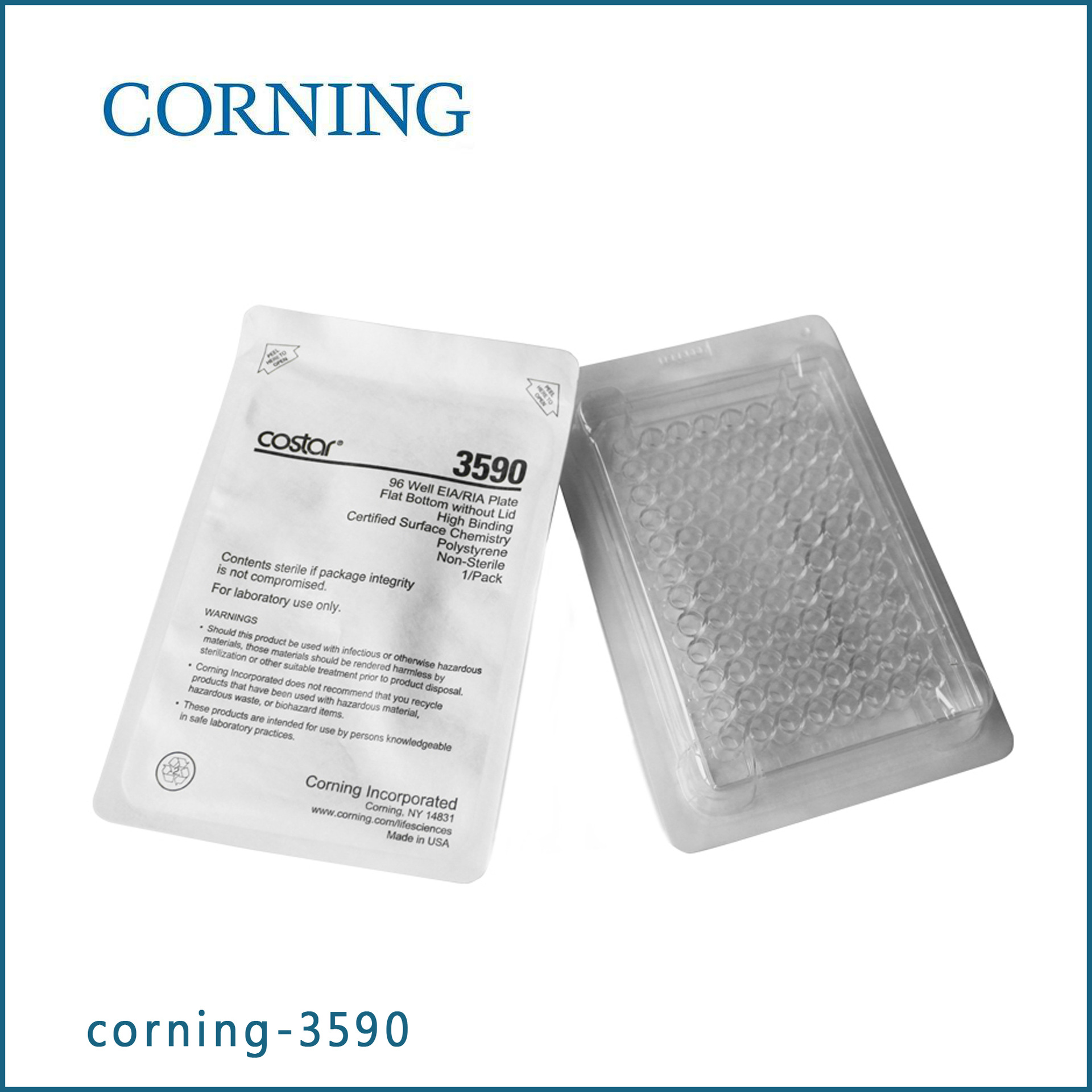 康宁Corning 3590 96孔不可拆酶标板 无热源 1块/包，100块/箱-阿里巴巴