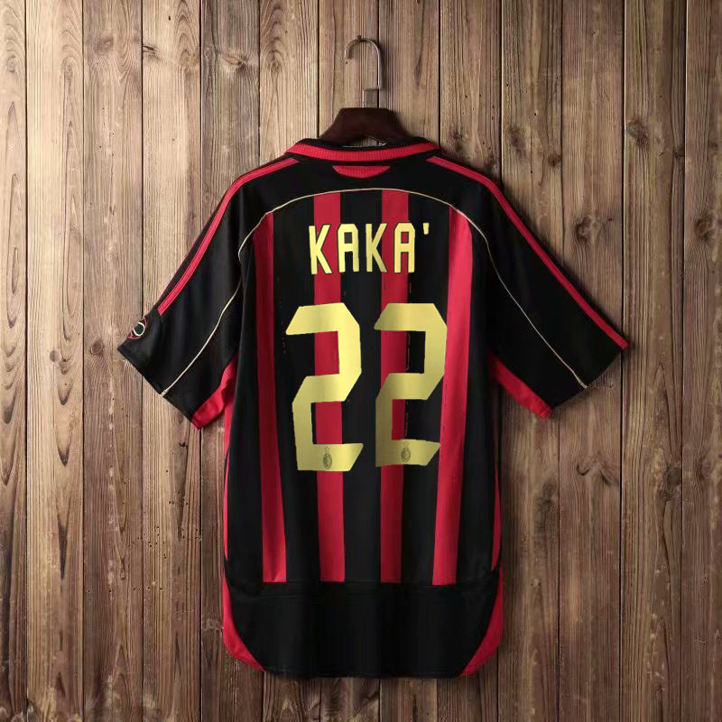 0607AC Milan vintage jersey Kaka Nesta Maldini Inzaghi Pirlo long short sleeve football suit