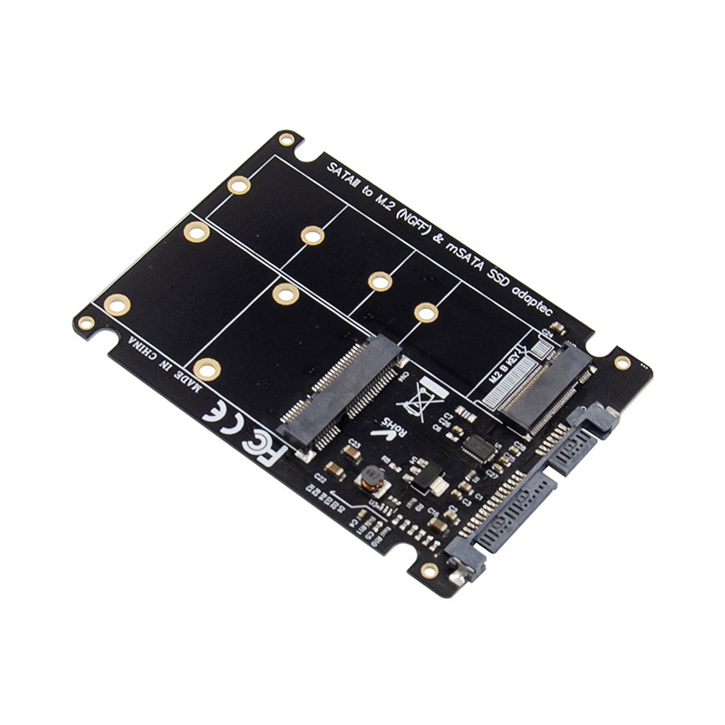 SATA Ⅲ to M.2 B & mSATA SSD固态硬盘转接卡扩展转换卡-阿里巴巴