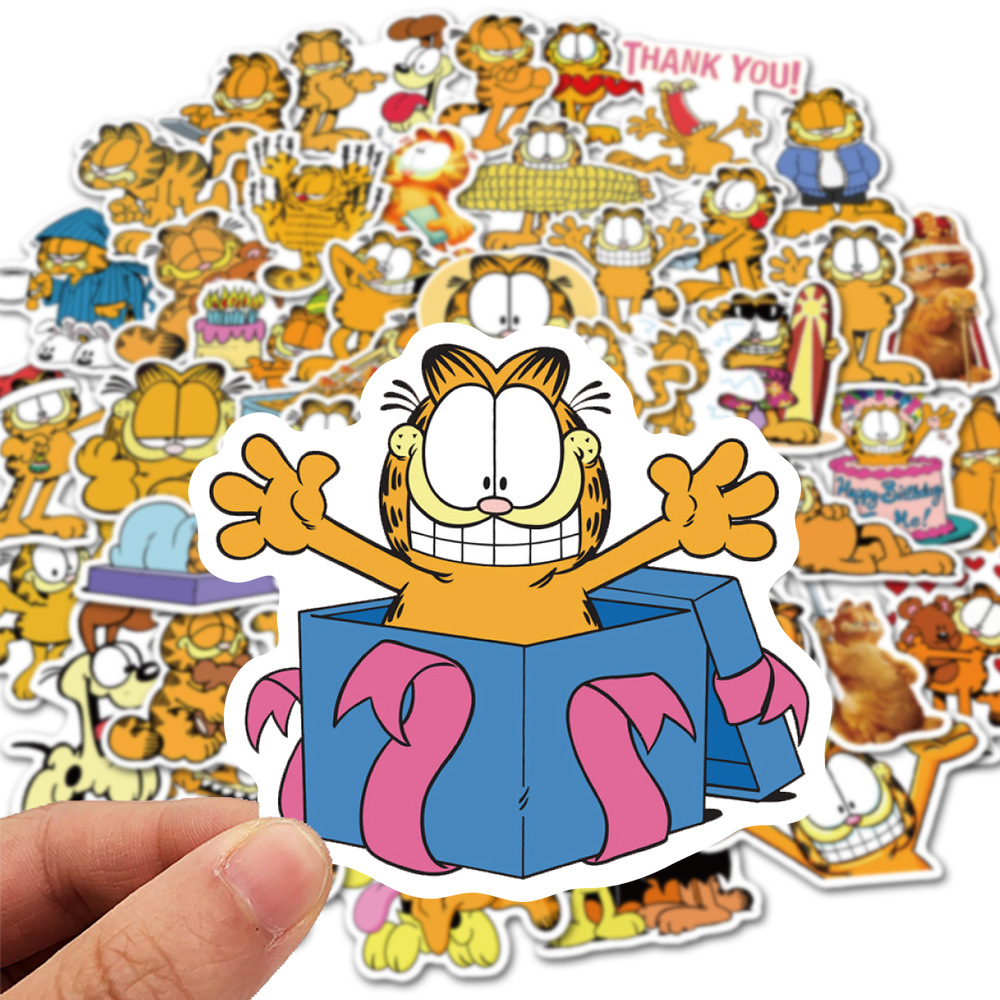 50 pcs NEW Garfield Stickers | Waterproof Stickers for Laptop ...