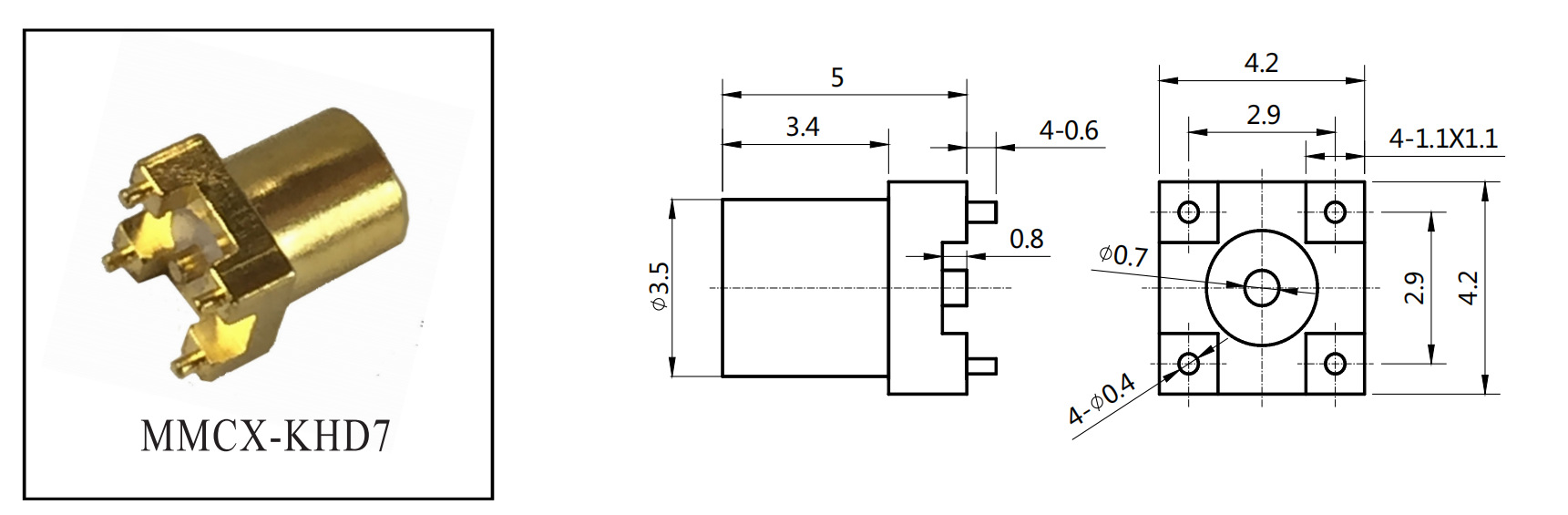 爱得乐/ADL MMCX-KHD7 MMCX系列射频同轴连接器现货批量销售-阿里巴巴