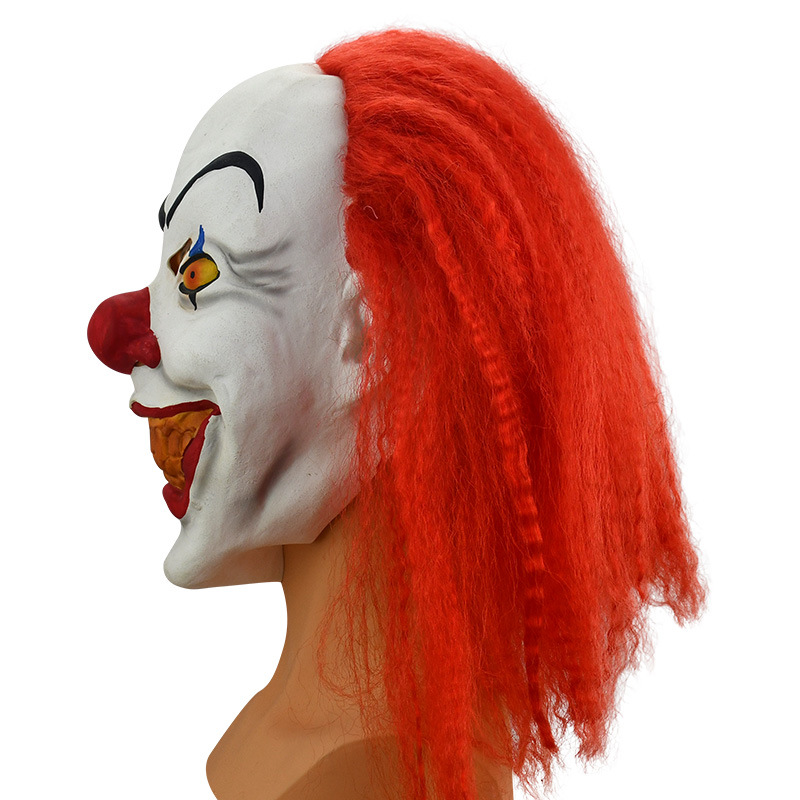 新款小丑回魂2面具 cosplay万圣节面具pennywise乳胶头套-阿里巴巴