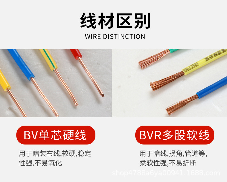 国标单股铜芯线WDZB-BV/BVR1.5/2.5/4/6/10/16平方家用电线高阻燃-阿里巴巴