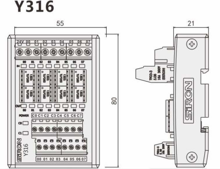 胜蓝SIRON调温恒温数控系统光耦隔离型8位直流固态继电器模块Y316-阿里巴巴