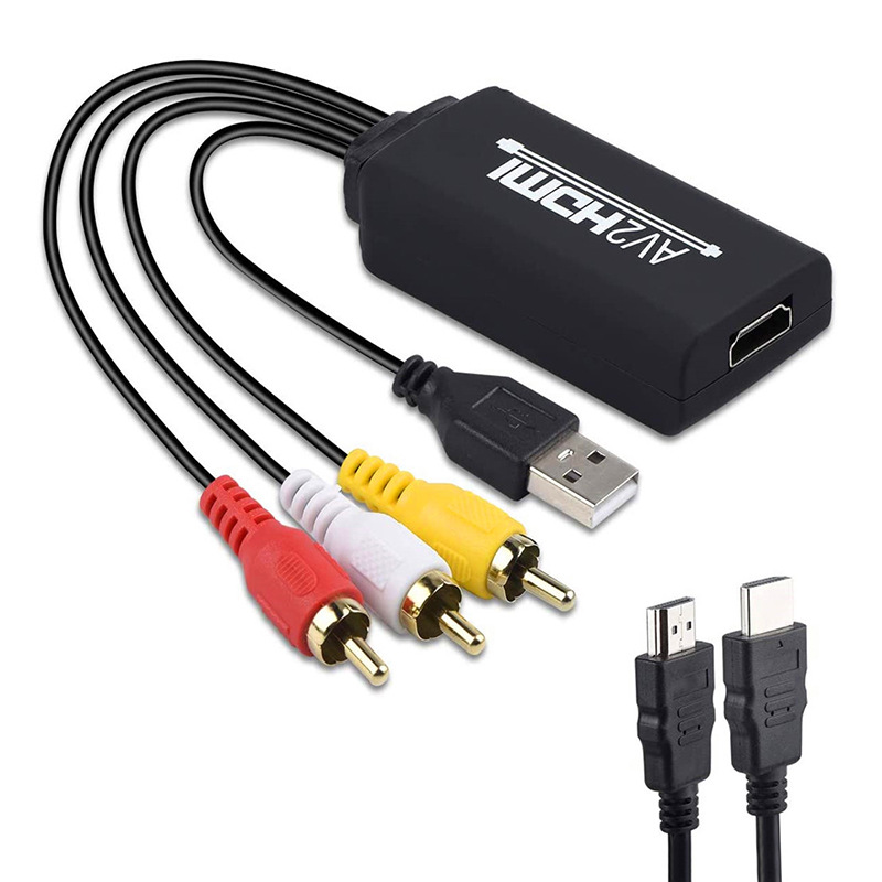 批发av转hdmi转换器 AV2HDMI转换线 高清rca to hdmi电视转投影仪-阿里巴巴