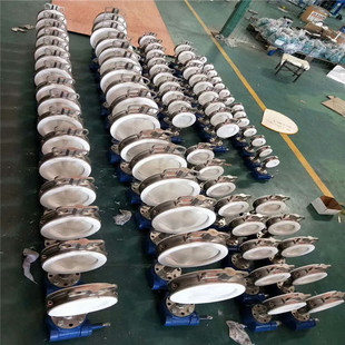 D371F46-16P 不锈钢涡轮对夹式衬氟蝶阀 带手动化工蝶阀-阿里巴巴