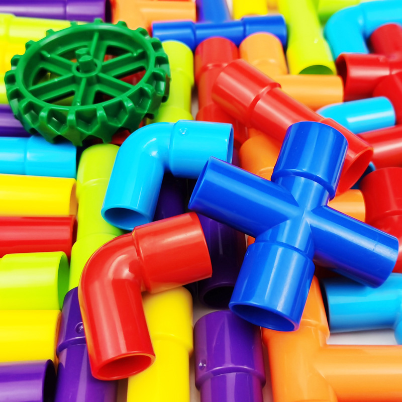 Children's water pipe assembly building block DIY early childhood ...