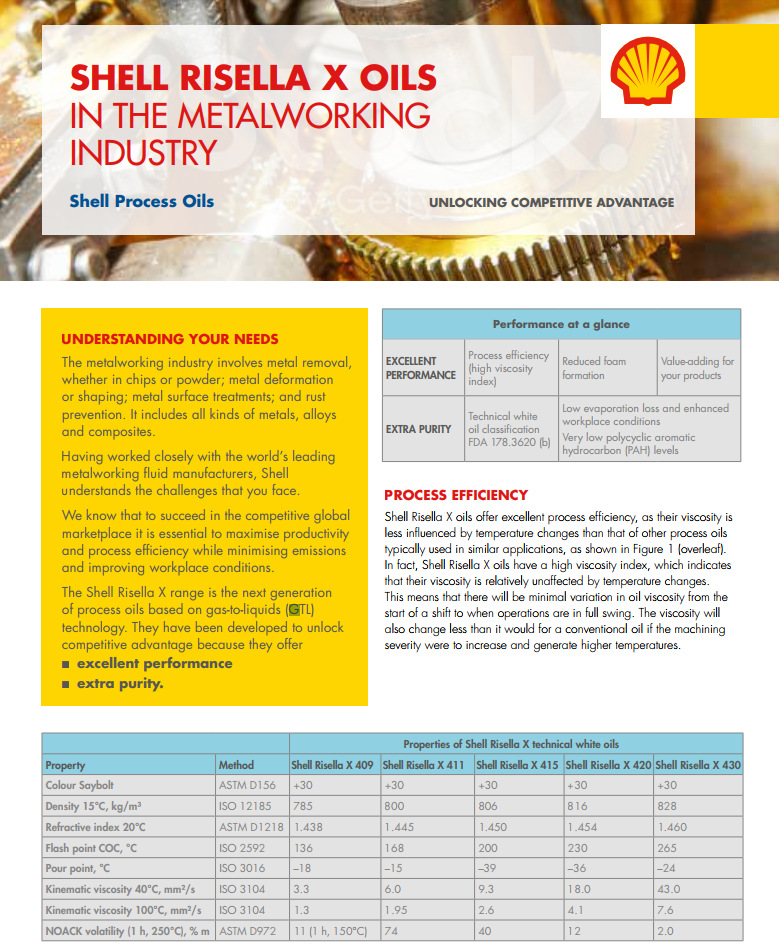 壳牌利斯来Risella X409、X411、X415、X420、X430专用工艺油-阿里巴巴