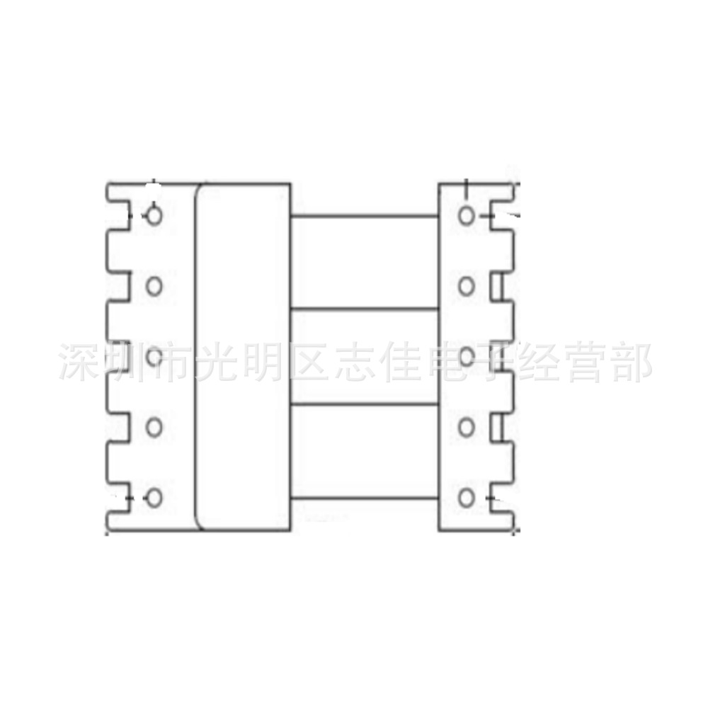 EE13电源骨架EE13变压器骨架单边加宽立式5+5针带挡板1301-5-阿里巴巴