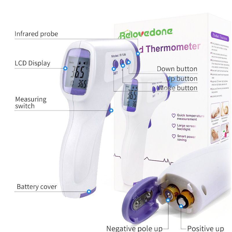 Infrared thermometer英文额温枪 红外体温枪测温枪 厂家现货FDA