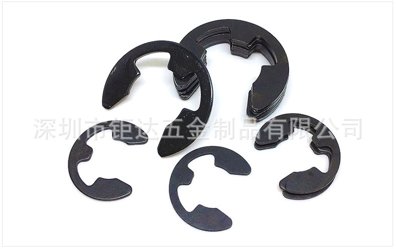 黑色轴卡簧GB896开口挡圈锰钢E型卡簧圈￠1.5-￠22e型卡扣E型扣环-阿里巴巴