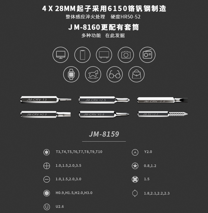 34合1五金工具组合螺丝刀套装 JM-8159手机电脑游戏机拆装螺丝批-阿里巴巴