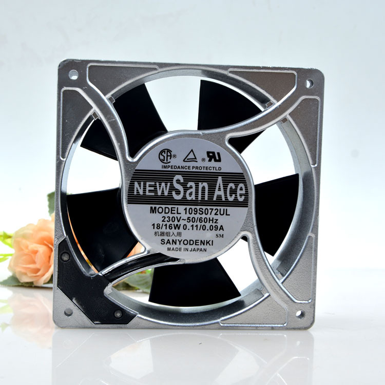 三洋SANYO 109S072UL 220V 18/16W 120x120x38mm铝框交流风机-阿里巴巴