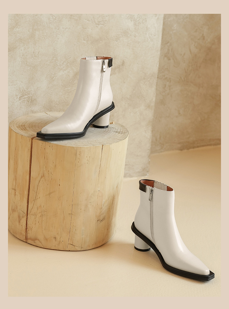 Chiko Manal Square Toe Block Heels Boots