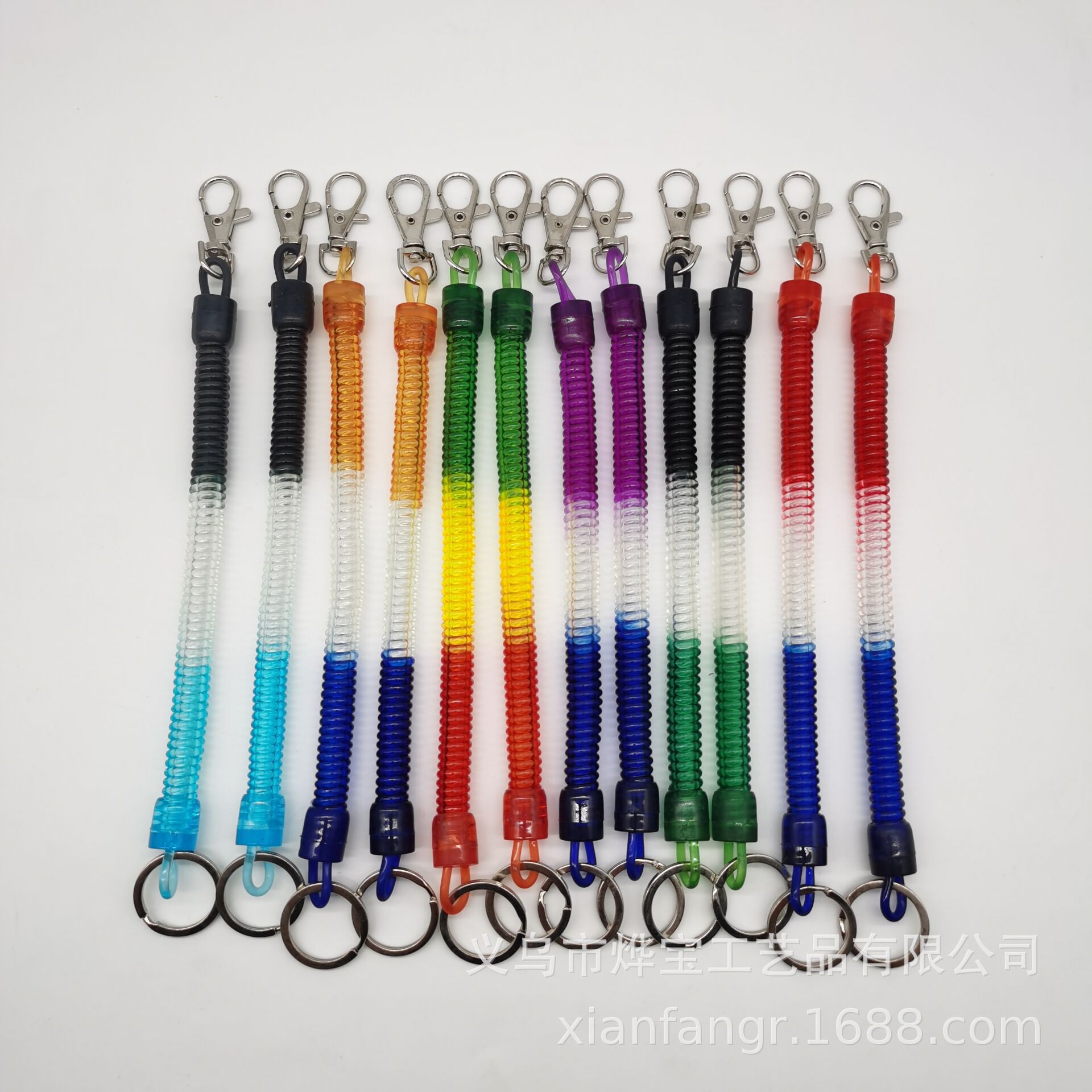厂家直销TPU螺旋线弹簧链 3色TPU弹簧绳 摩托钥匙链 防丢手机挂绳-阿里巴巴