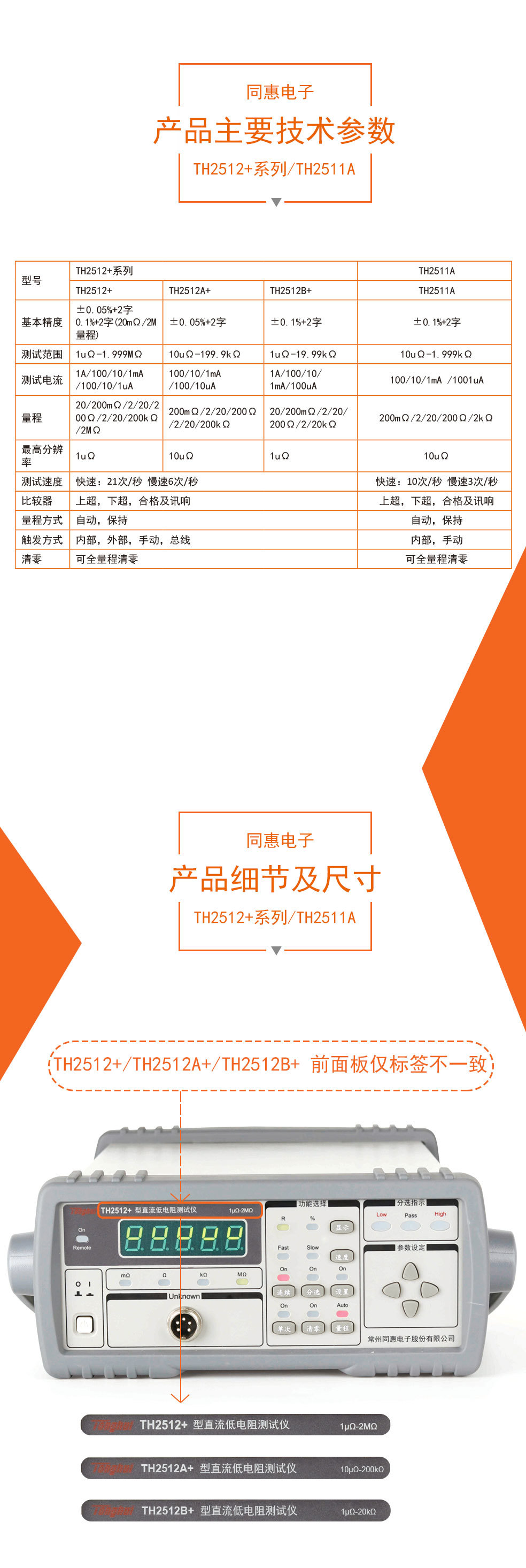 同惠TH2511A电阻测试仪TH2512A+ 智能直流低电阻测试仪 TH2512B+-阿里巴巴