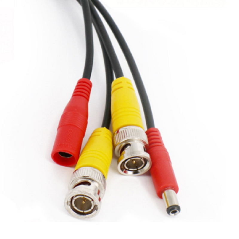 BNC转DC视频20米长监控视频电源连接线 黑/白线 电源视频连接线-阿里巴巴