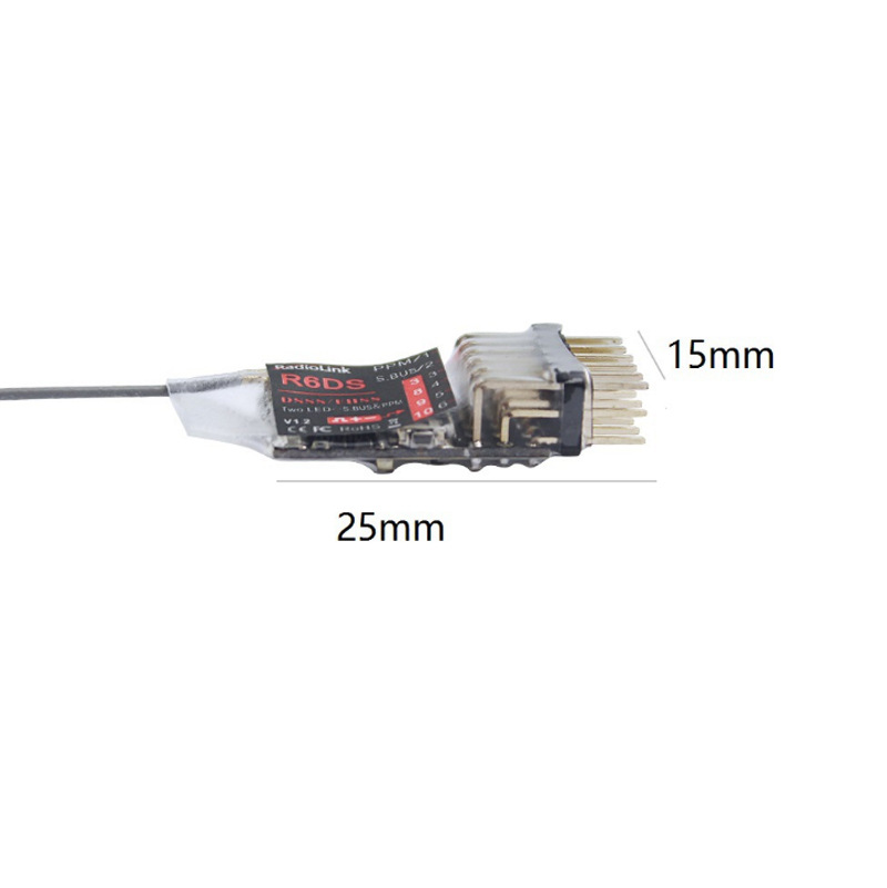 乐迪R6DSM 超迷你接收机R6DS 支持SBUS PPM FPV机适用AT9S AT10-阿里巴巴