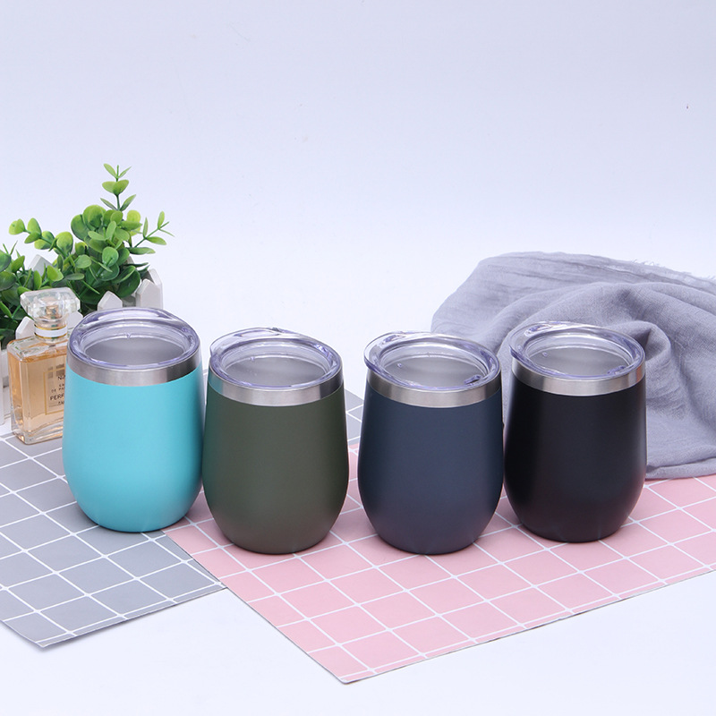 亚马逊简约304不锈钢保温杯双层真空咖啡杯swigU型12oz蛋壳杯现货-阿里巴巴