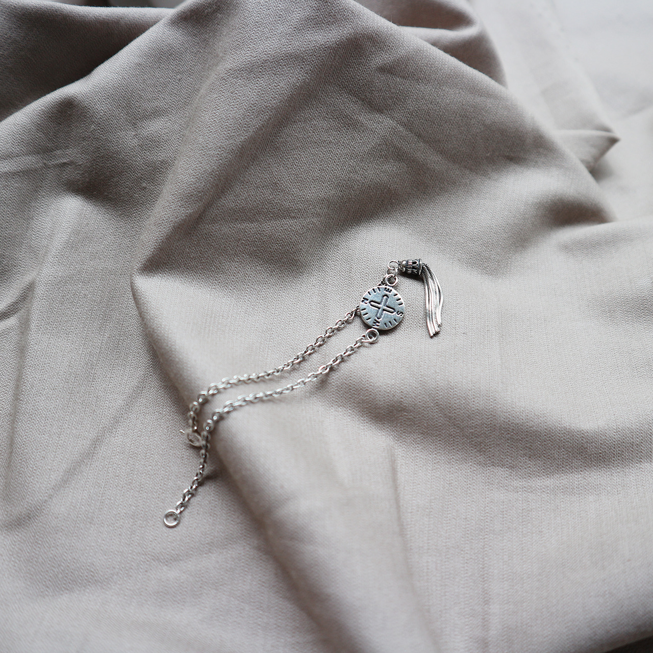 韩国韩版S925纯银 复古 做旧流苏小圆珠珍珠手链-阿里巴巴