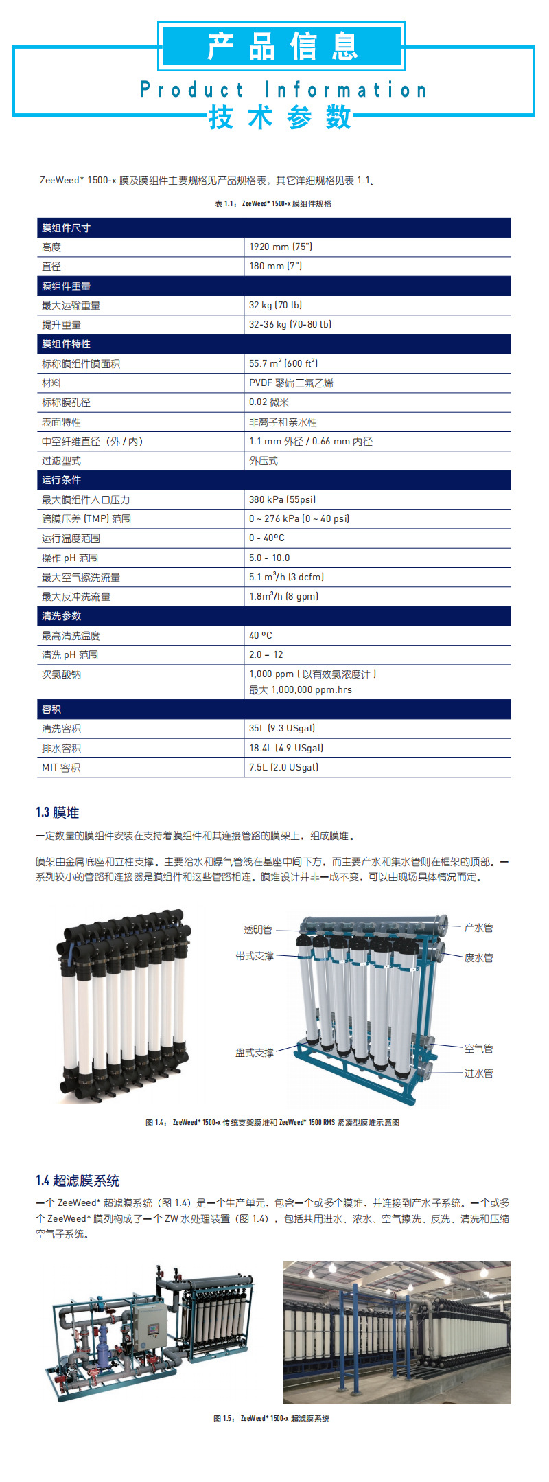苏伊士/GE ZeeWeed*1500-X外压式超滤膜 PVDF超滤膜原装进口威立-阿里巴巴